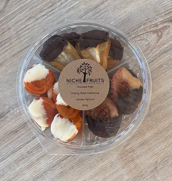 Aniseed Pear, Cherry Ripe Nectarine and Lemon Apricot Trio – Niche Fruits